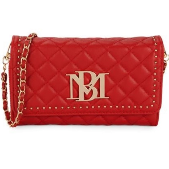 Badgley Mischka | Bags | 54 Badgley Mischka Quilted Red Handbag With ...